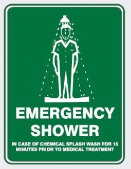 EMERGENCY SHOWER SIGN – All Trades Safety & Workwear Supplies