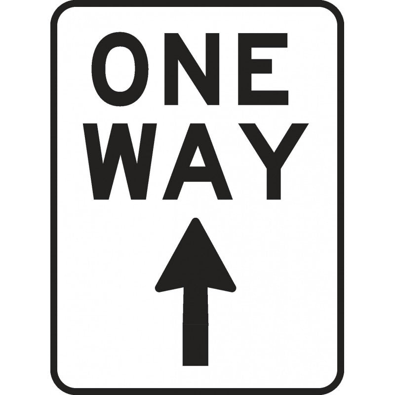 ONE WAY UP ARROW REGULATORY ROAD SIGN – All Trades Safety & Workwear ...