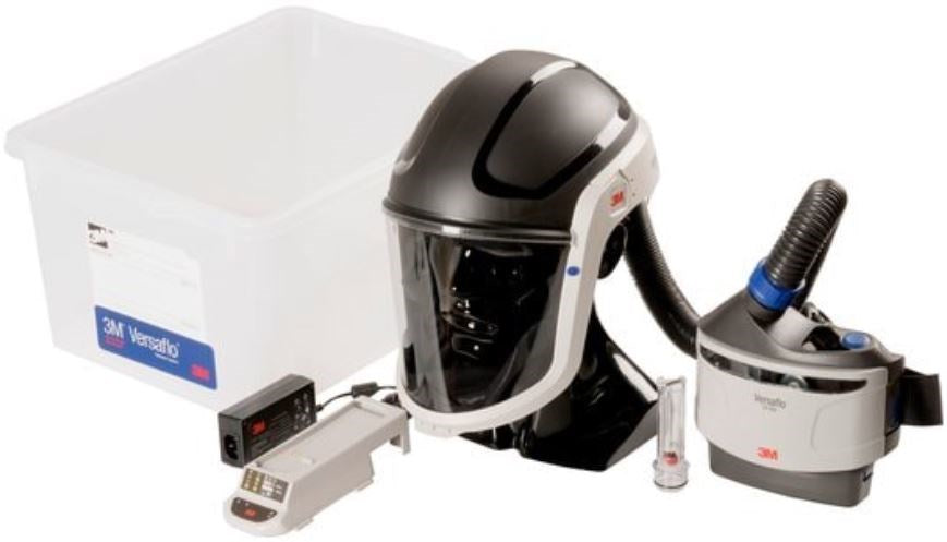 3M VERSAFLO TR-300+ PAPR KIT WITH M-307C HELMET FLAME RESISTANT FACESE ...