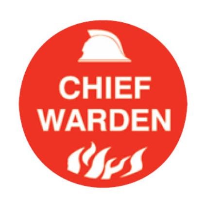 FIRE HARD HAT LABEL - CHIEF WARDEN – All Trades Safety & Workwear Supplies