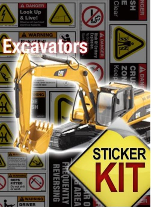 EXCAVATOR SAFETY STICKER KIT 13-25T EXSS – All Trades Safety & Workwear ...