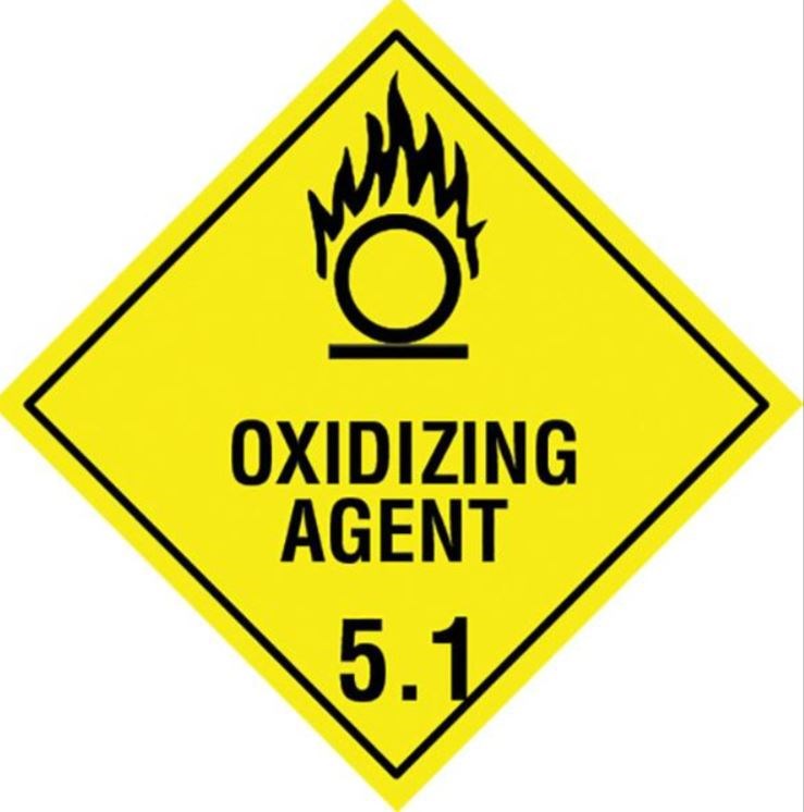 OXIDIZING AGENT 5.1 DANGEROUS GOODS SIGN – All Trades Safety & Workwear ... OXIDIZING AGENT 5.1 DANGEROUS GOODS SIGN – All Trades Safety & Workwear ...