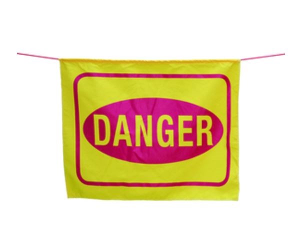 DANGER FLAG POLY/COTTON W/ NYLON ROPE – All Trades Safety & Workwear ...