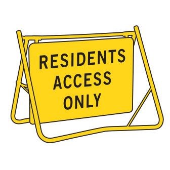 RESIDENTS ACCESS ONLY SWING STAND SIGN – All Trades Safety & Workwear ...