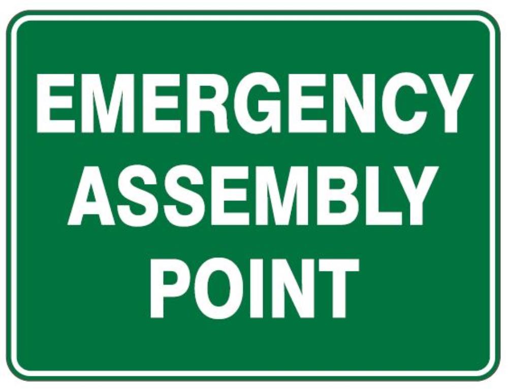 EMERGENCY ASSEMBLY POINT SIGN – All Trades Safety & Workwear Supplies