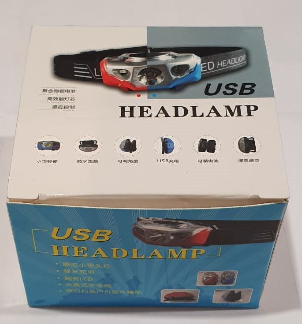 USB RECHARGEABLE SENSOR HEAD LAMP – All Trades Safety & Workwear Supplies