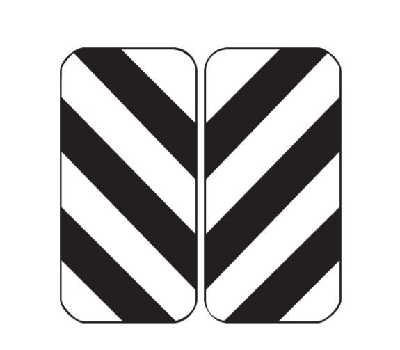 HAZARD D4-3 WIDTH HAZARD MARKER ROADSIGN - ALUMINIUM – All Trades ...