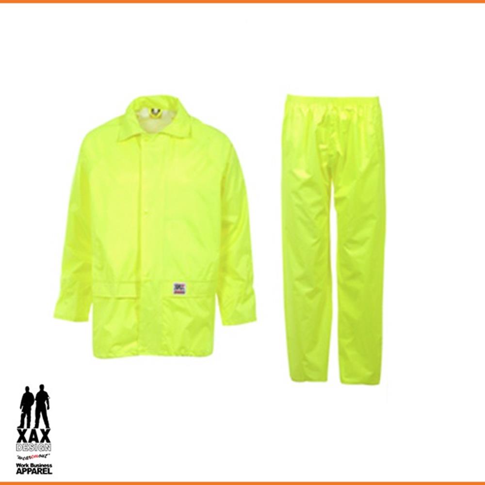 XAX HI VIS WATERPROOF PVC/NYLON RAINWEAR SET – All Trades Safety ...